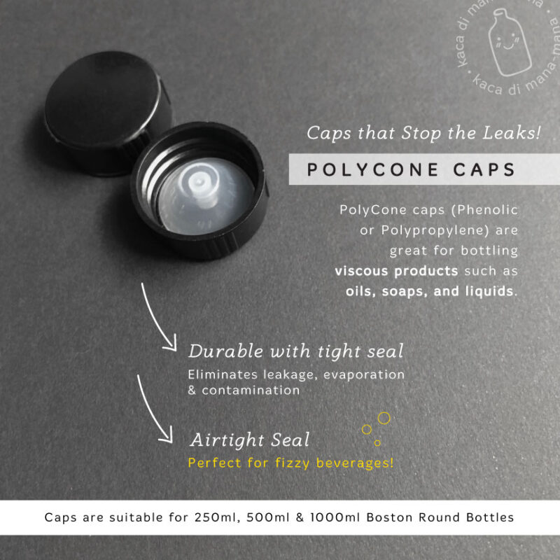 Botol kaca clear boston round 250ml, 500ml dan 1000ml - Kaca Dimana Mana