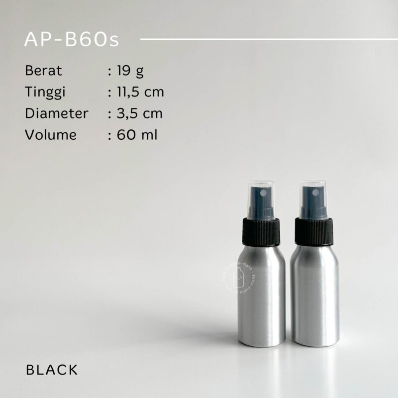 Aluminium spray bottle - botol aluminium spray - parfum essential oil ...