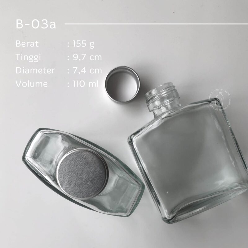 Botol kaca 100ml & 250ml - flask bottle - Kaca Dimana Mana