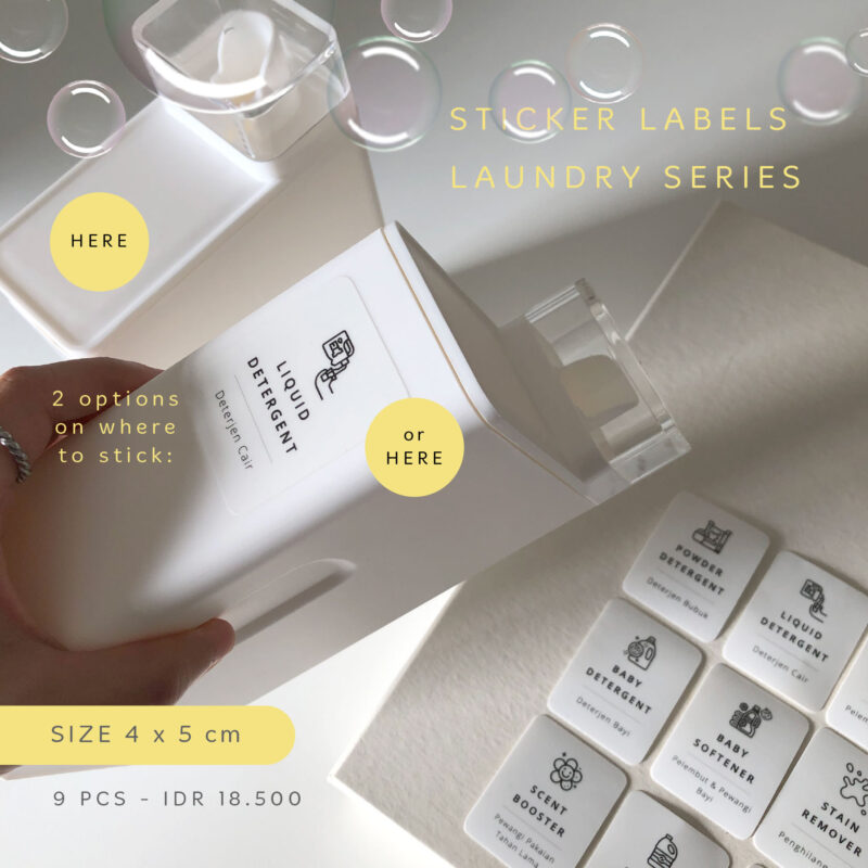 Sticker Laundry, Detergent, Cuci Baju - STICKER ONLY - NO CUSTOM - Kaca ...