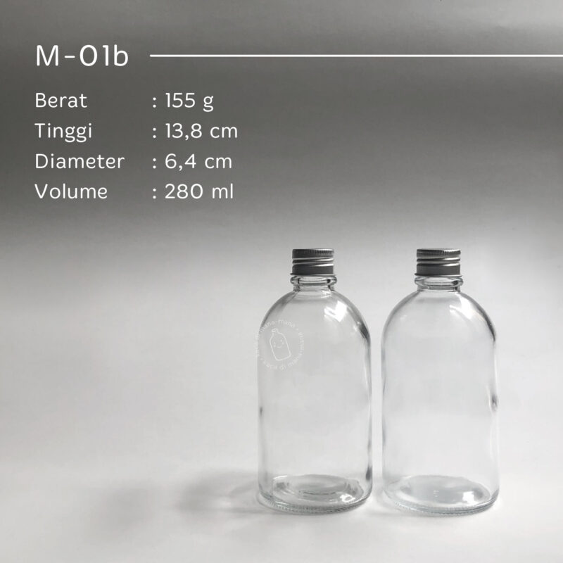 Botol kaca 280ml, 350ml, 500ml - botol juice kopi - bulat - Kaca Dimana ...