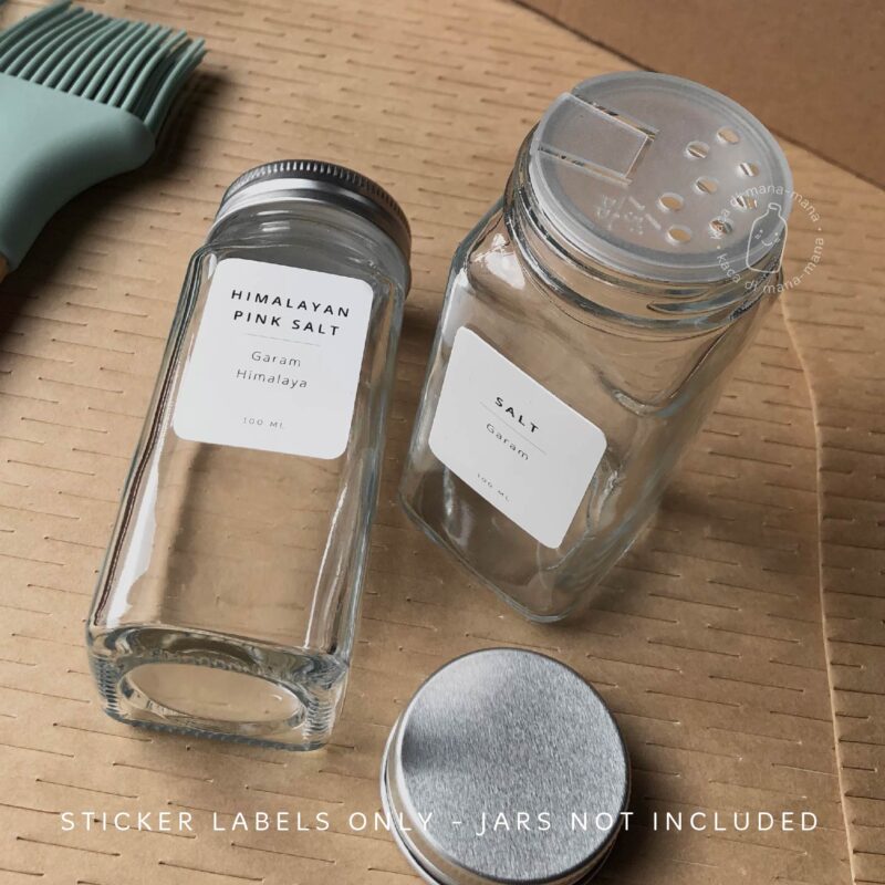 Sticker label botol bumbu - spices jar label - STICKER ONLY - NO CUSTOM ...