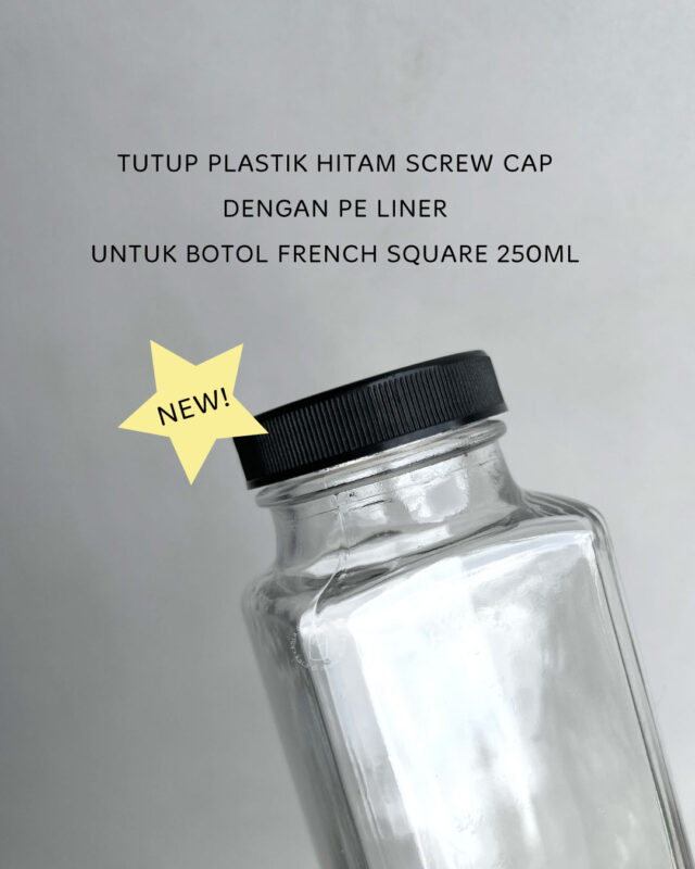 Botol kaca french square 250ml 500ml - botol juice kopi - kotak - Kaca ...