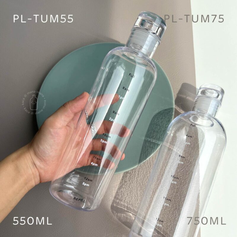 Botol minum plastik BPA FREE - Botol minum tumbler bening - CLEAR ...