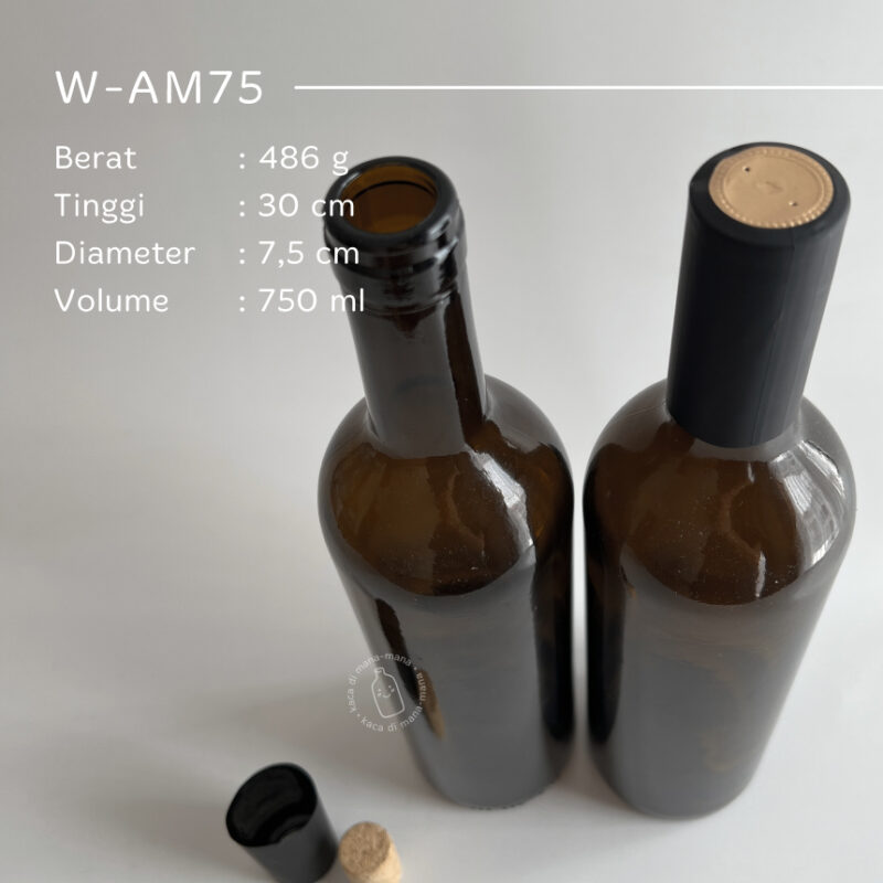 Botol kaca wine wooden cork + sleeves - BOTOL BARU - Wine Glass bottle ...