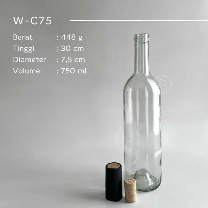 Botol kaca wine wooden cork + sleeves - BOTOL BARU - Wine Glass bottle ...
