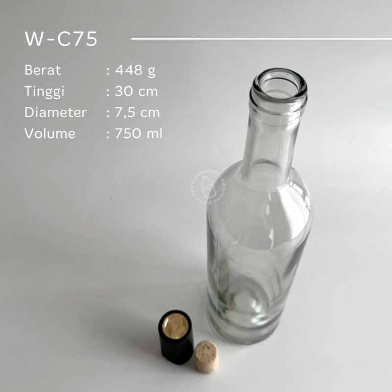 Botol kaca wine wooden cork + sleeves - BOTOL BARU - Wine Glass bottle ...