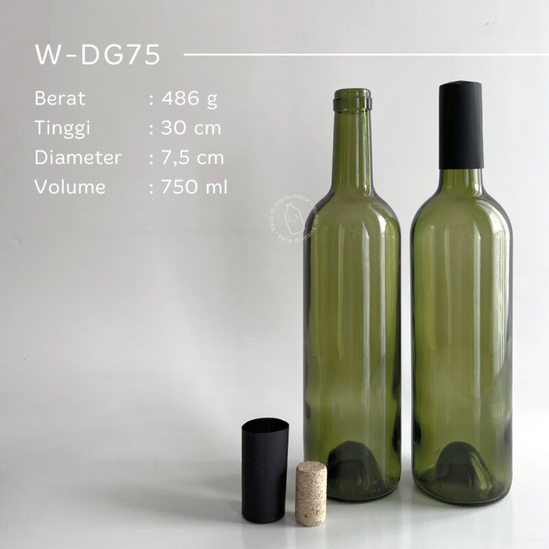 Botol kaca wine wooden cork + sleeves - BOTOL BARU - Wine Glass bottle ...