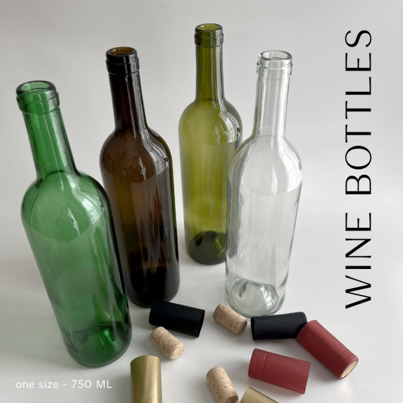 Botol kaca wine wooden cork + sleeves - BOTOL BARU - Wine Glass bottle ...
