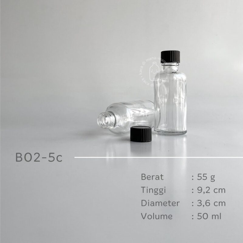 Botol kaca bening clear berbagai ukuran tutup ulir neck 18mm - Kaca ...