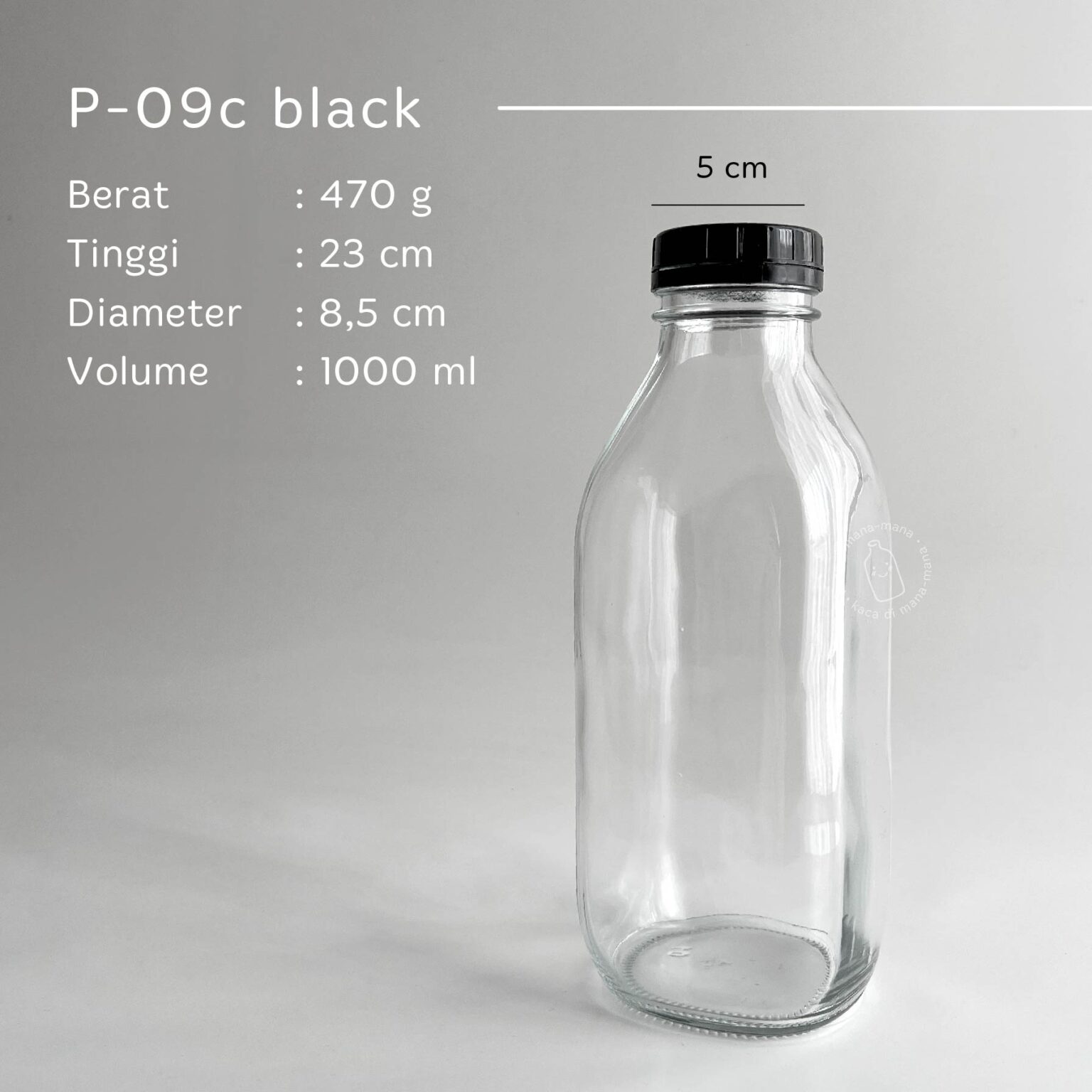 Botol kaca Times Square 300ml 500ml 1 liter - botol juice kopi - kotak ...