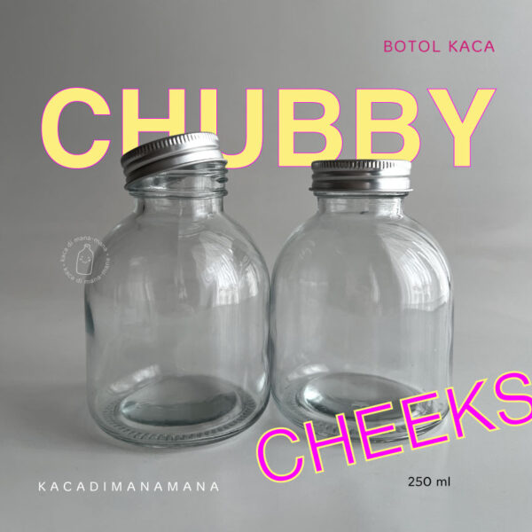 Botol kaca CHUBBY estetik aesthetic 250ml - botol juice kopi - boston ...