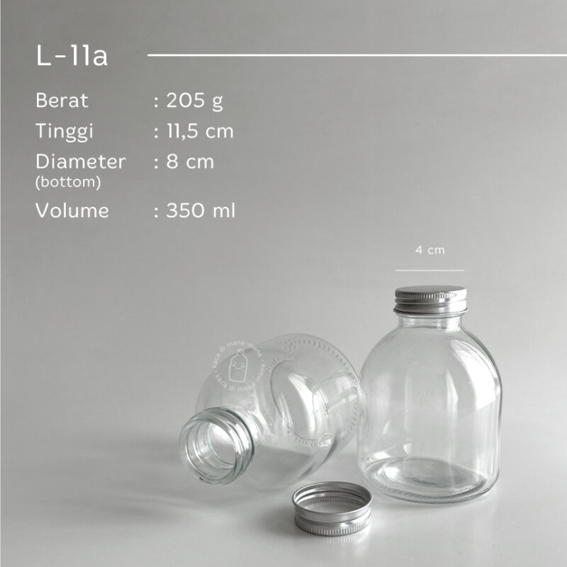 Botol kaca CHUBBY estetik aesthetic 250ml 350ml - botol juice kopi ...