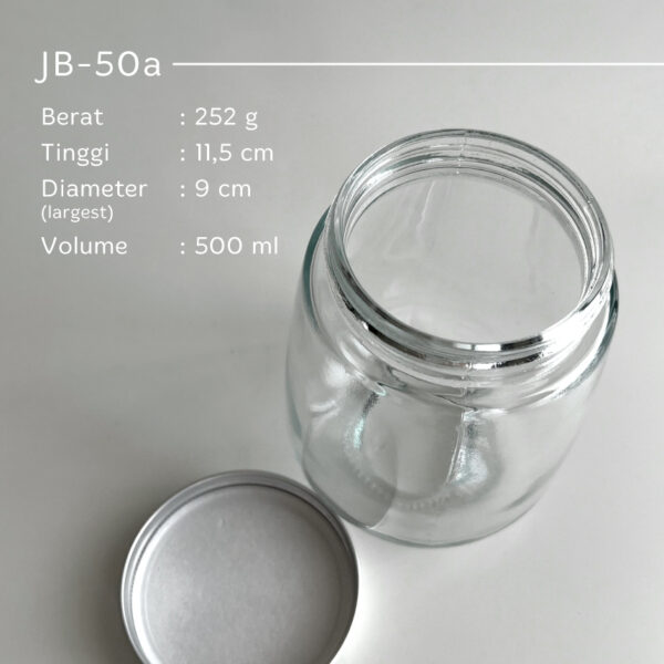 Toples kaca bulat estetik besar - rounded big aesthetic glass jar 500ml ...