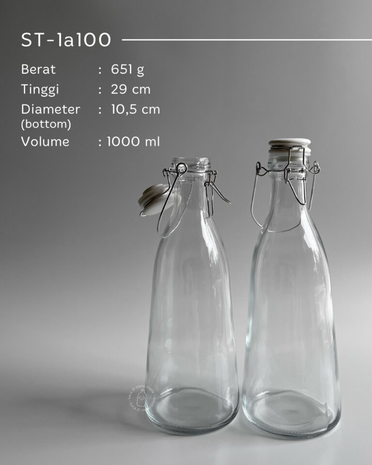 Botol kaca SWING TOP with handle - Swing top glass bottle with handle ...